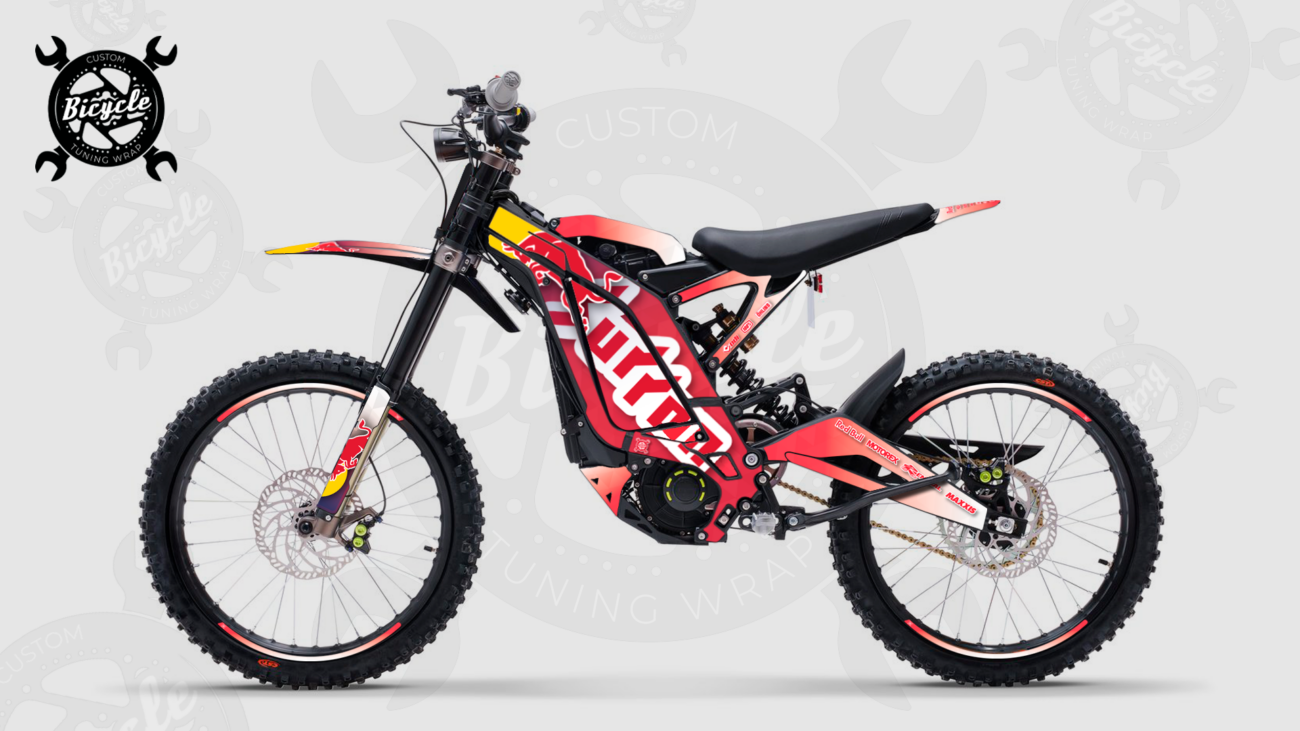 KIT DECALS STANDARD SURRON ULTRA BEE RED CRYSTAL RED BULL – Custom Bike ...