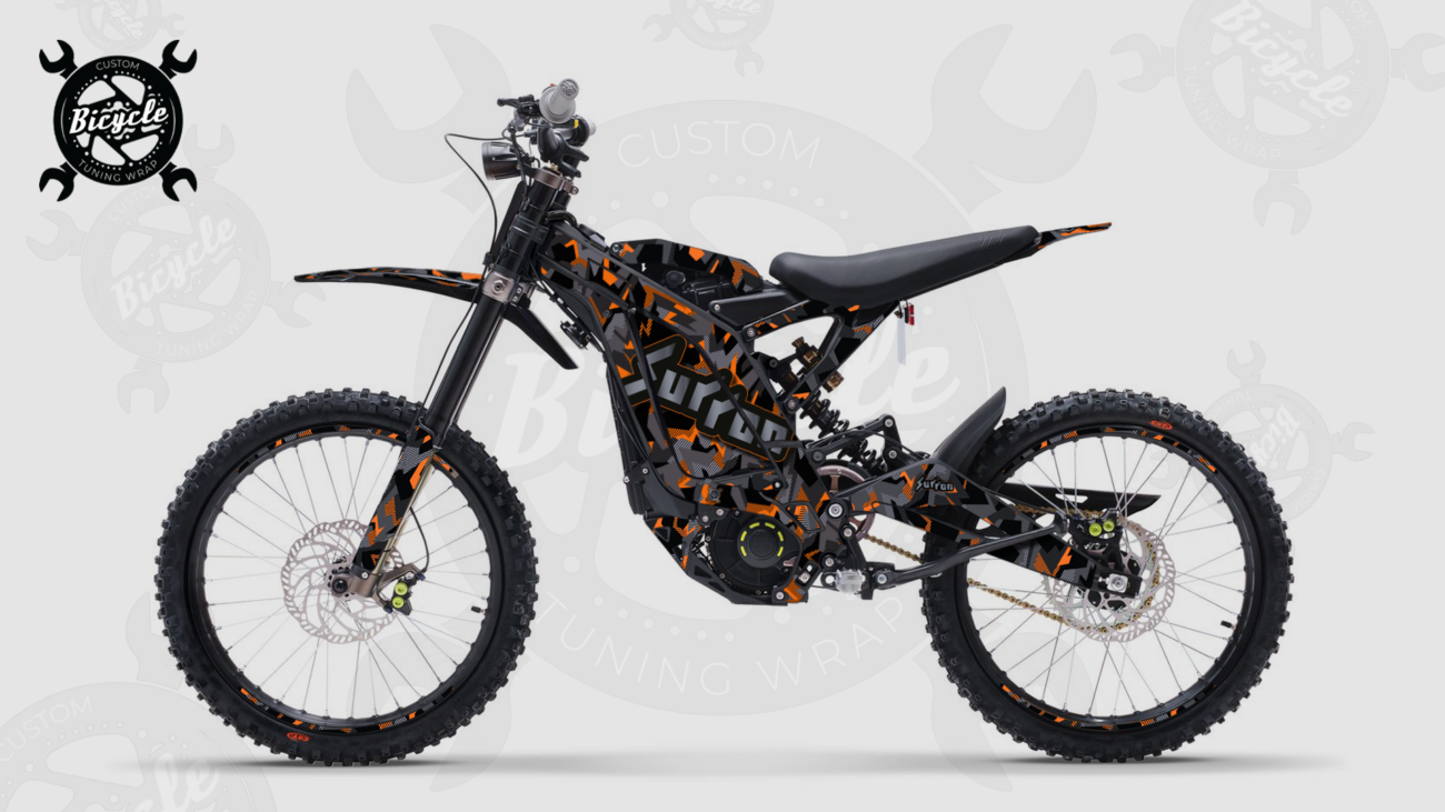 KIT DECALS PREMIUM SURRON LIGHT BEE X OFF-ROAD / ON ROAD CAMO ORANGE ...