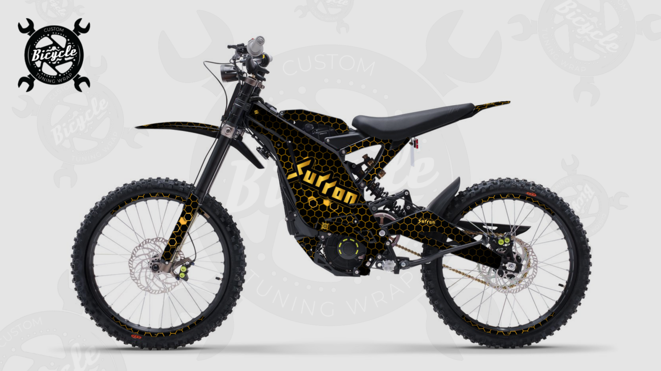 KIT DECALS PREMIUM SURRON ULTRA BEE HONEYCOMB GOLD BEE – Custom Bike ...
