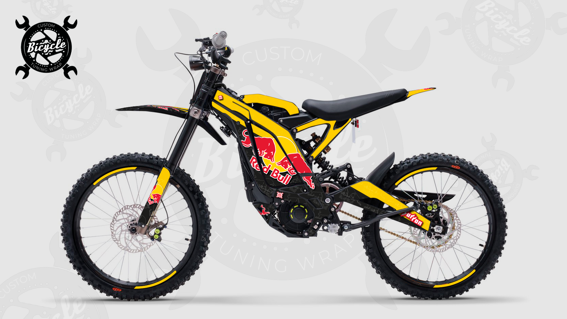 KIT DECALS PREMIUM SURRON STORM BEE RED BULL – Custom Bike Tuning Wrap