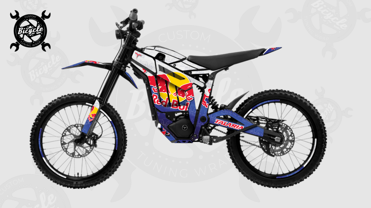 KIT DECALS STANDARD TALARIA STING OFF-ROAD / ON ROAD CRYSTAL RED BULL ...