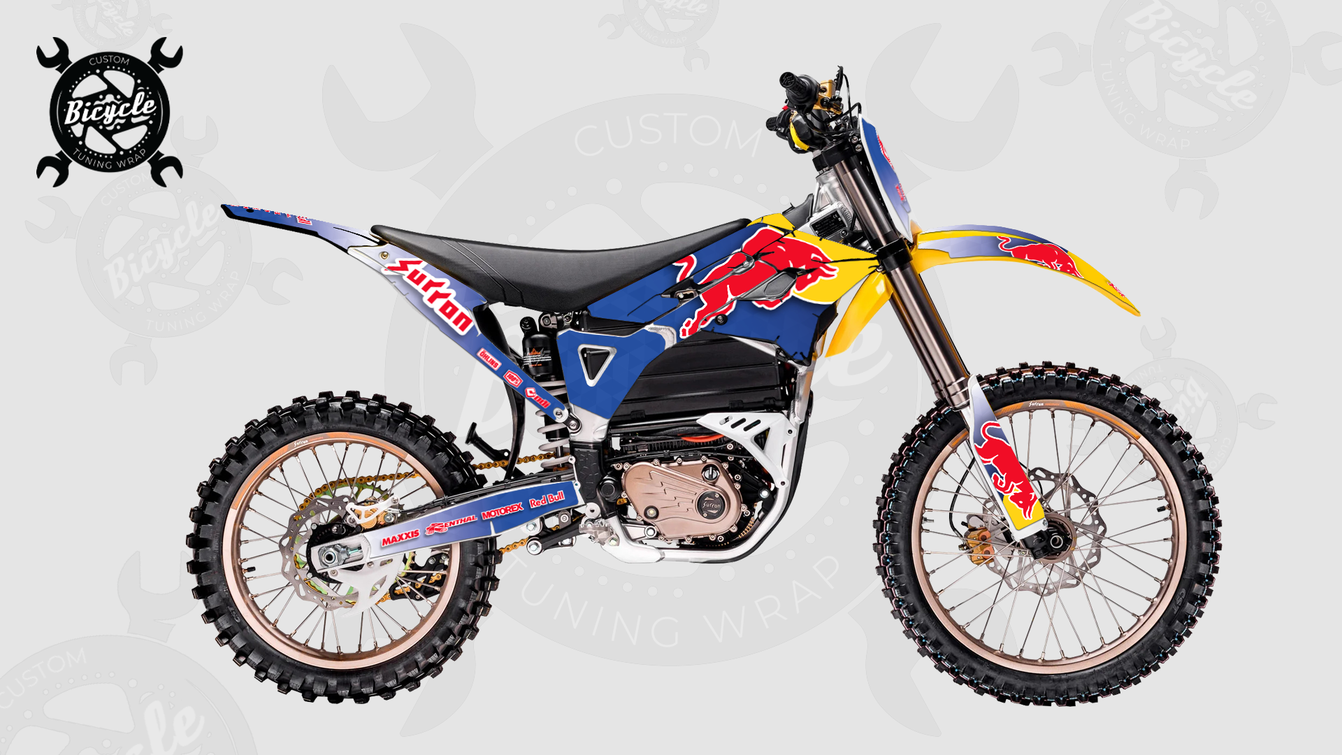 KIT DECALS PREMIUM SURRON STORM BEE CRYSTAL RED BULL – Custom Bike ...