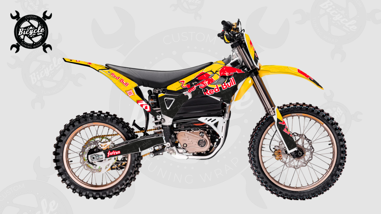 KIT DECALS PREMIUM SURRON STORM BEE RED BULL – Custom Bike Tuning Wrap