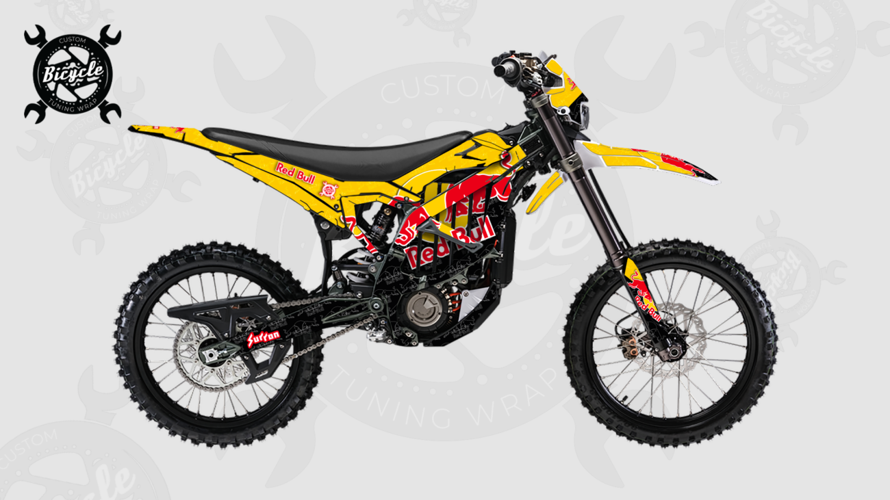 KIT DECALS PREMIUM SURRON ULTRA BEE RED BULL – Custom Bike Tuning Wrap